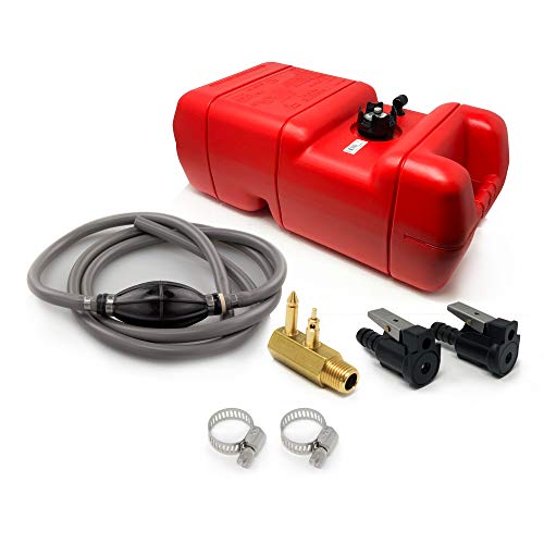 Five Oceans 6 Gallon Portable Fuel Tank 5/16 inches OMC Evinrude Johns ...